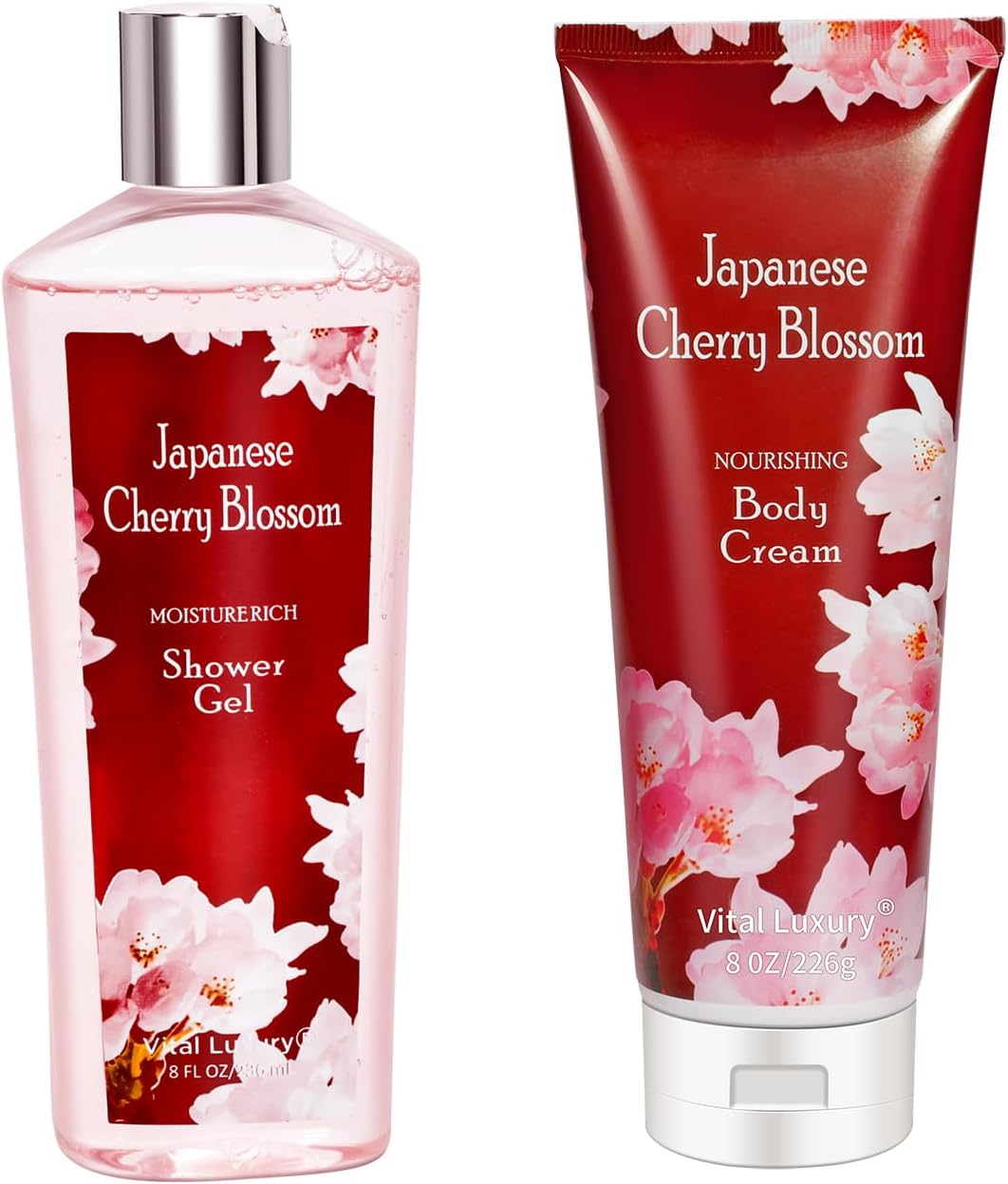 Amazon.com : Vital Luxury Japanese Cherry Blossom Shower Gel and Body ...