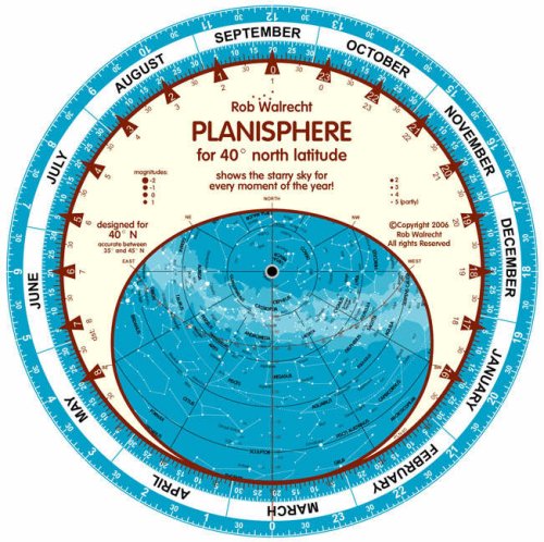Buy Planisphere for 40 Degrees North Latitude: Shows the Starry Sky for ...