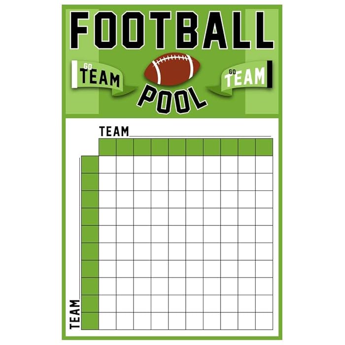 Buy Football Pool Big Game Betting Bowl Squares Box Scoreboard Chart Buy Football Pool Big Game Betting Bowl Squares Box Scoreboard Chart