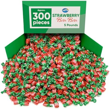 Amazon.com : Arcor Strawberry Filled Bon Bons Candy - 5 Pounds Approx ...