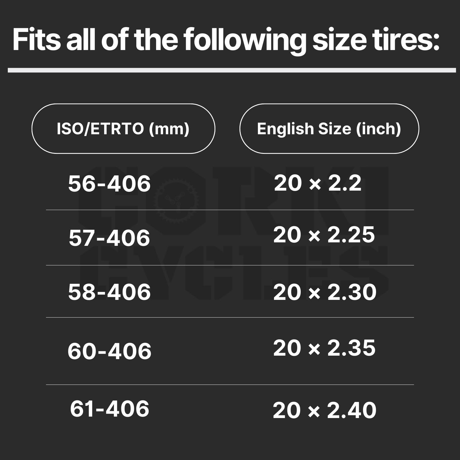 Snapklik.com : Corki Cycles 20 Inch Bike Tube 4 Pack, Fits Tire Sizes ...