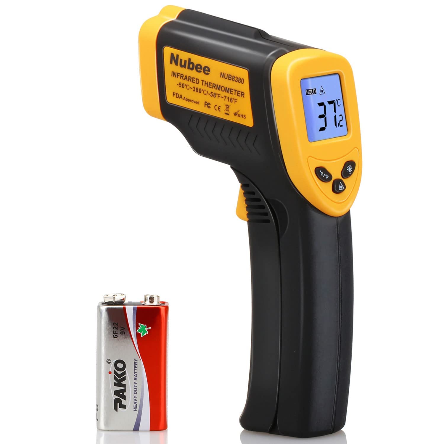 Amazon.com: Nubee Infrared Thermometer 8380, Digital Temperature Gun ...