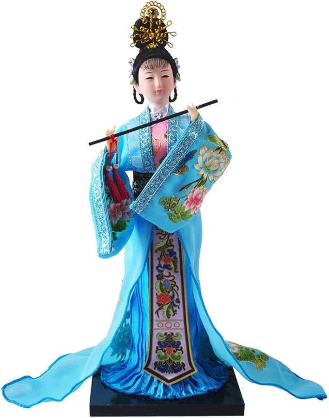 Amazon.com: NW 12 Inch Chinese Traditional Handicraft Silk Figurine ...