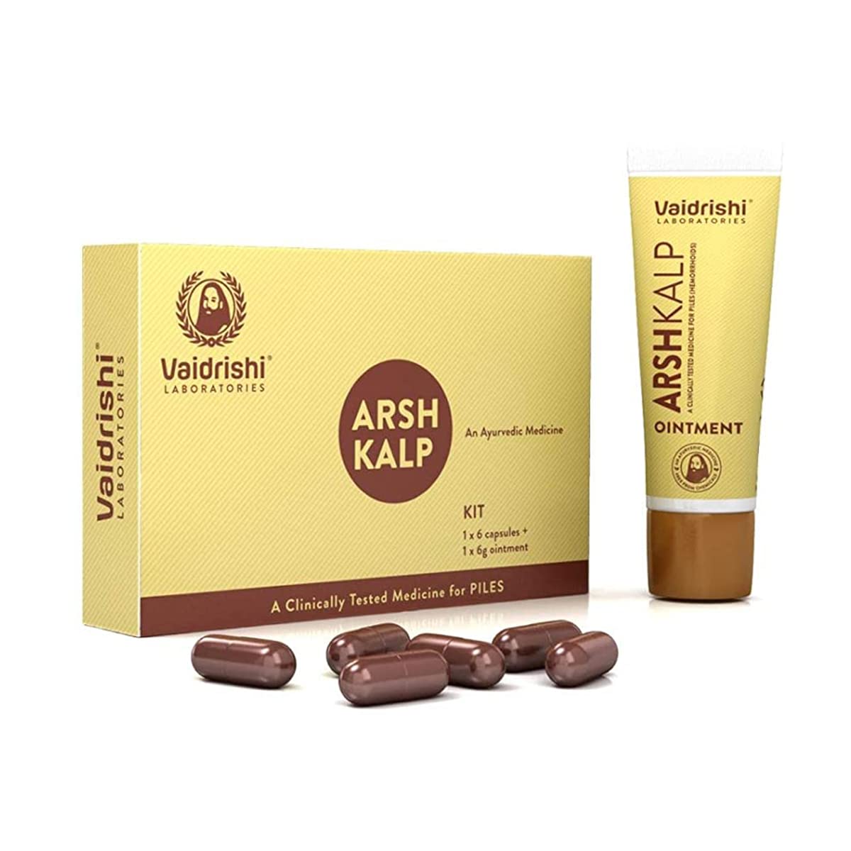 Vaidrishi Arsh Kalp Combo Pack | Ayurvedic Piles Relief Kit | 6 ...