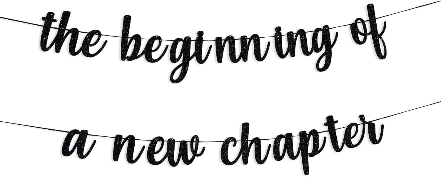 Amazon.com: The Beginning of a New Chapter Banner 2025 Graduation ...