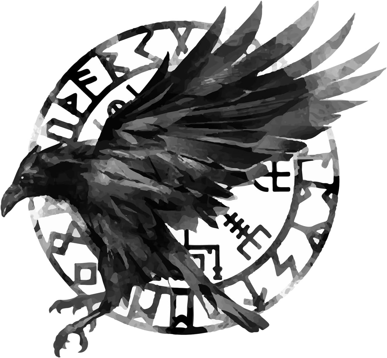 Amazon.com: SUPERDANT Black Raven Mythology Wall Decals Animal ...