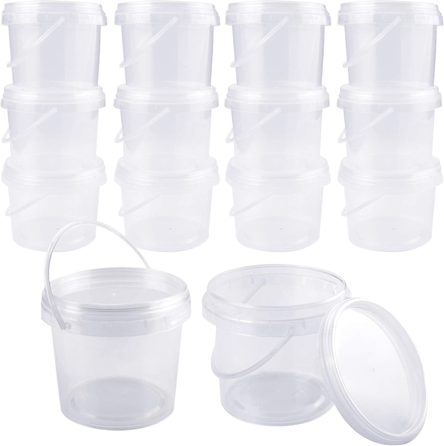 Amazon.com: Augshy 15 Pack 8 oz Slime Containers with Lids and Handles ...