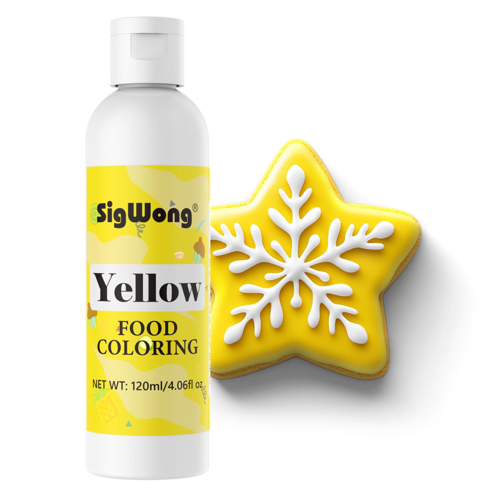 Amazon.com : Food Coloring - 120ml Yellow Liquid Food Coloring ...