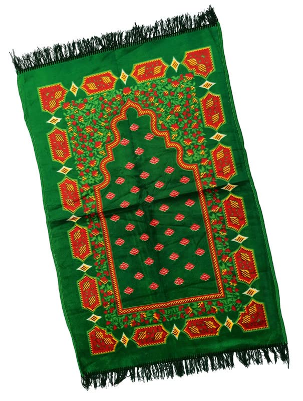Buy ADIRNY Velvet Prayer Mat Musalla Janamaz for Namaz Muslim 46x30 ...