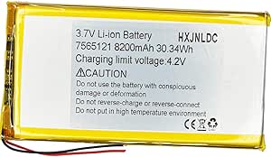 DC 3.7V 8200mAh 7565121 Rechargeable Lithium Polymer Battery, Suitable ...
