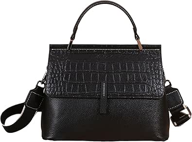 Amazon.com: Genuine Leather Shoulder Bag Handbag and Purse Womens ...