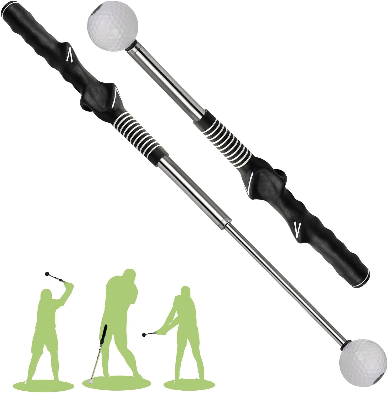 Amazon.com : Retractable Golf Swing Training Aid, Golf Grip Trainer & Golf Swing Trainer for ...
