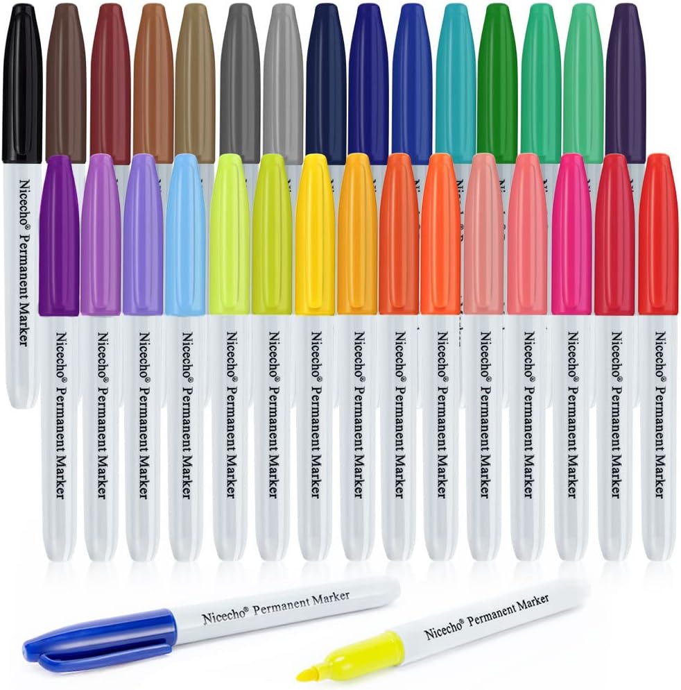Amazon.com : SHARPIE Permanent Markers, Fine Point, Assorted Colors, 12 ...