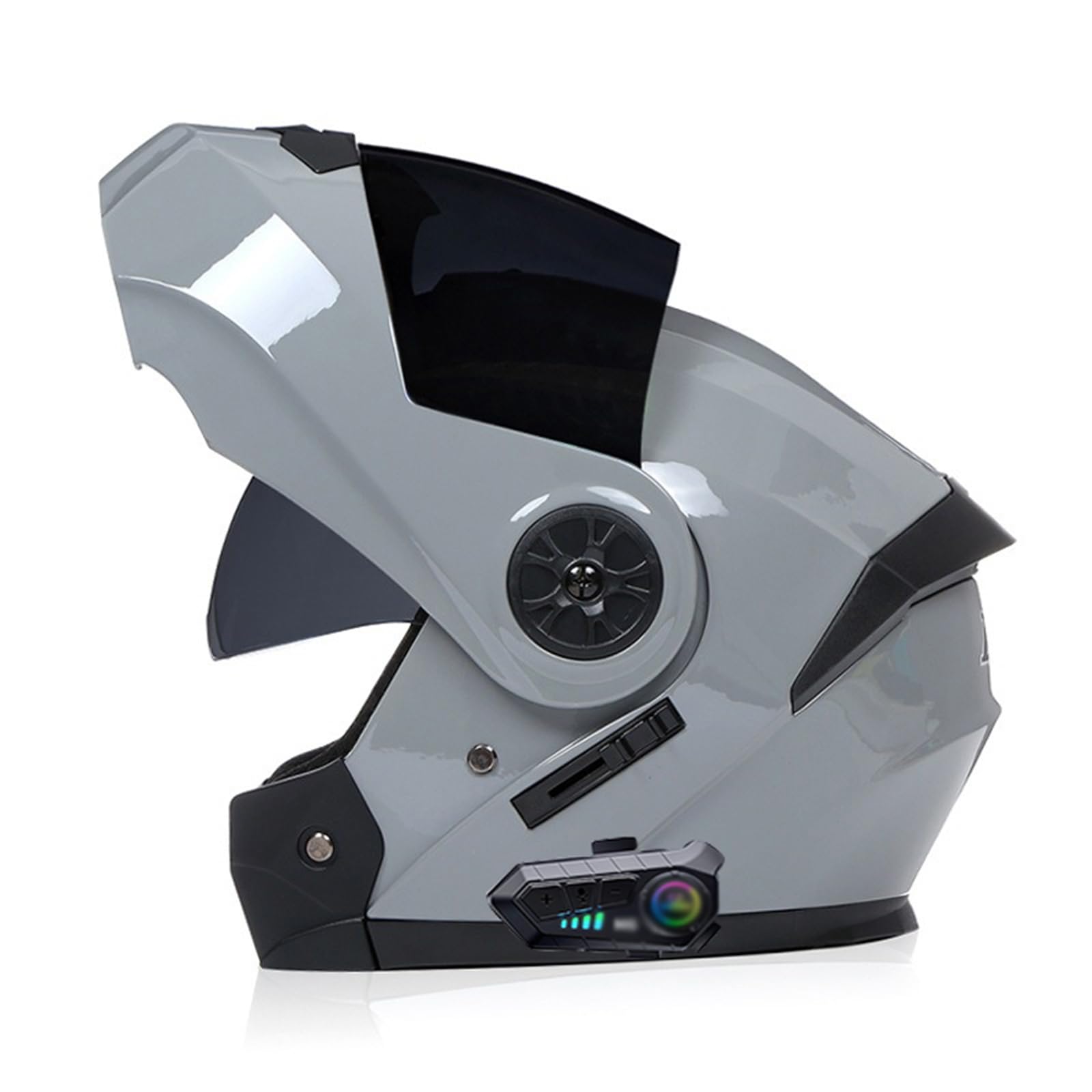 Bluetooth IntéGré Modulable Casque Moto,Flip-Up Casque avec Double ...