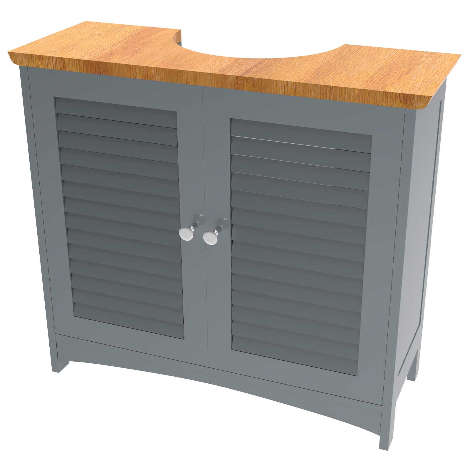 Under Sink Bathroom Cabinet – Grey Under Sink Storage for Bathroom with ...