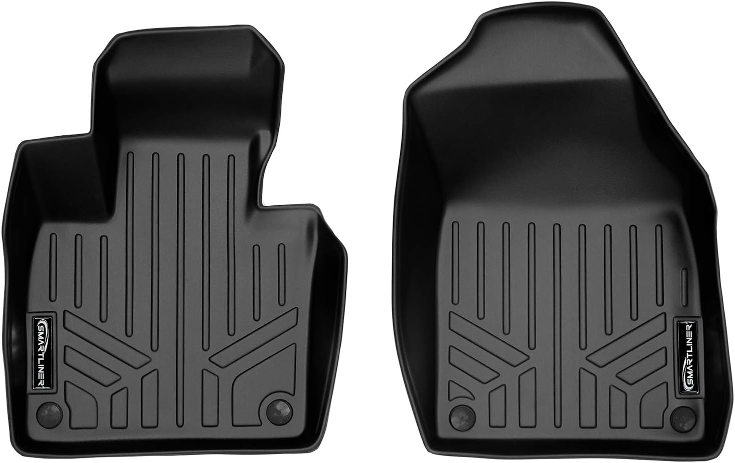 Amazon.com: SMARTLINER Custom Fit Floor Mats 1st Row Liner Set Black ...