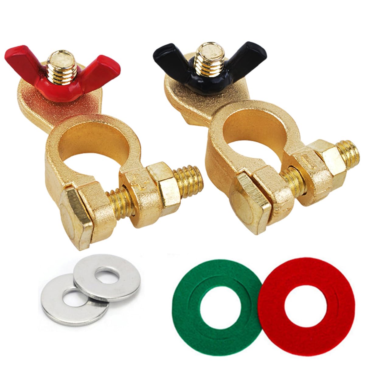Amazon.com: 1 Pair Brass Battery Marine Terminal Ends Battery Terminal ...