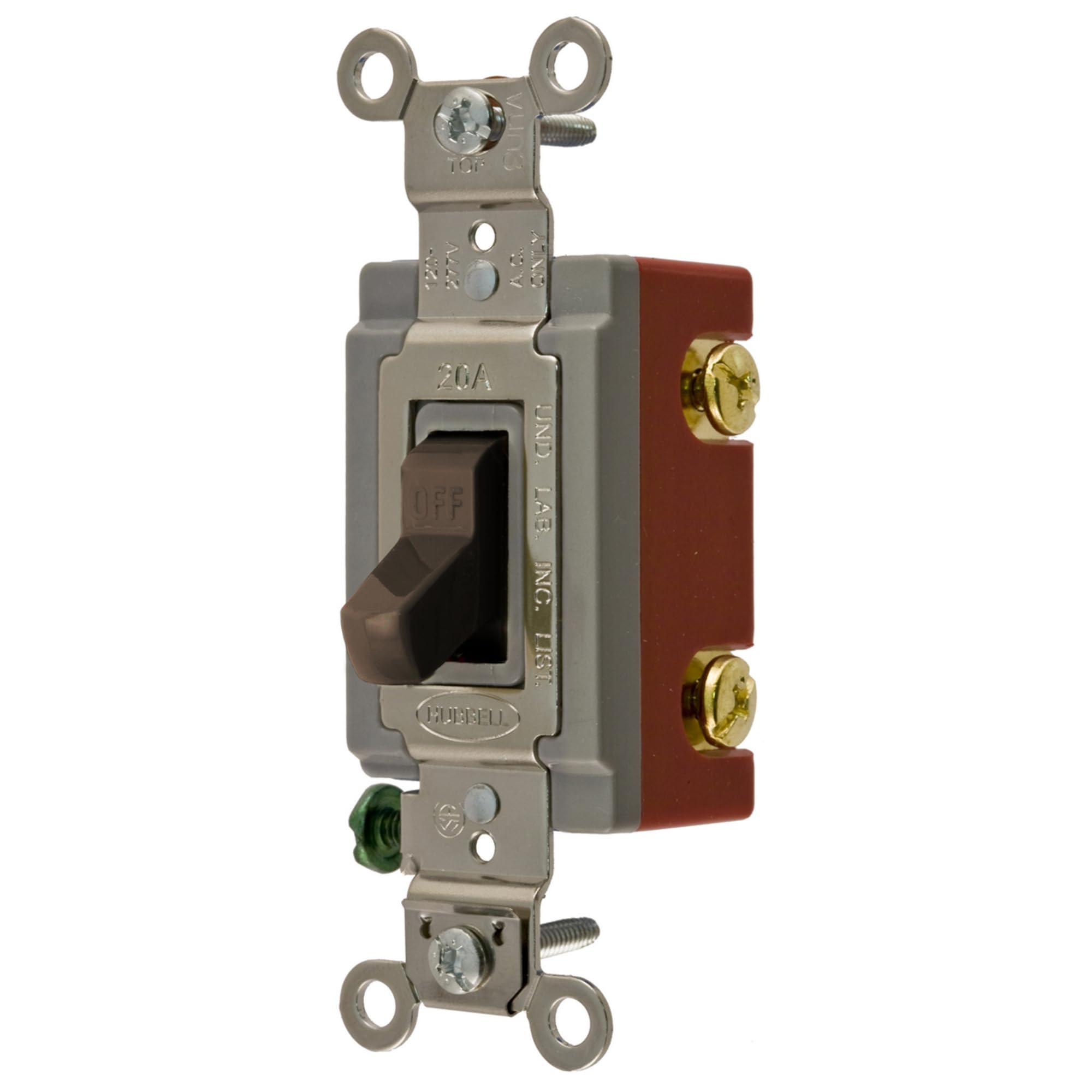 Hubbell HBL1222 Toggle Switch, 2 Pole, 20A, 120-277VAC - Industrial ...