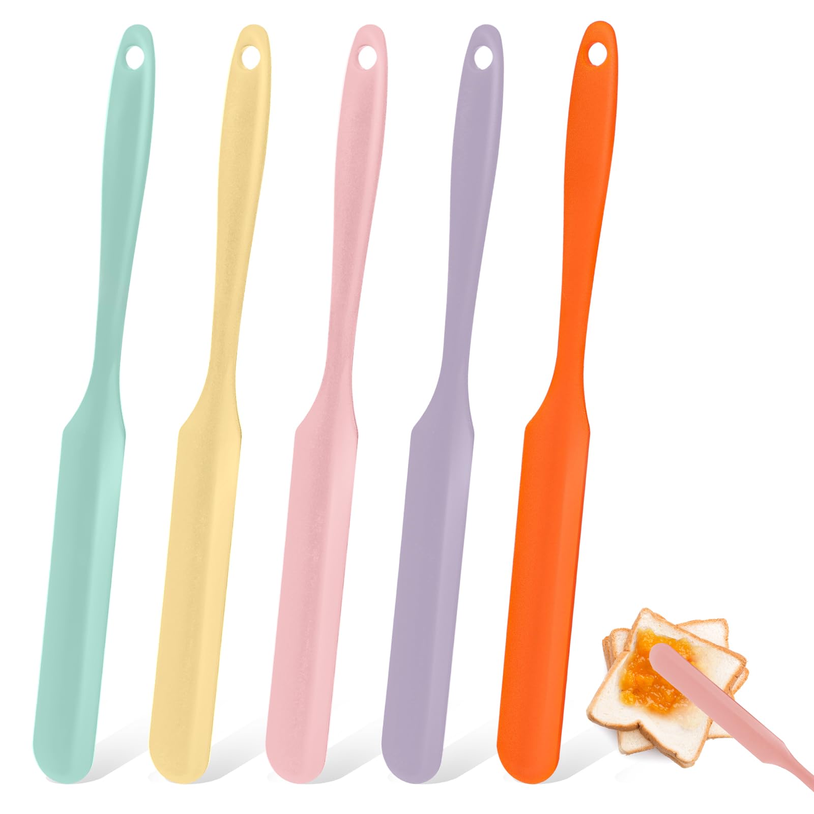 Amazon.com: 5pcs Jar Spatula Silicone Jar Scraper Heat Resistant Jam ...