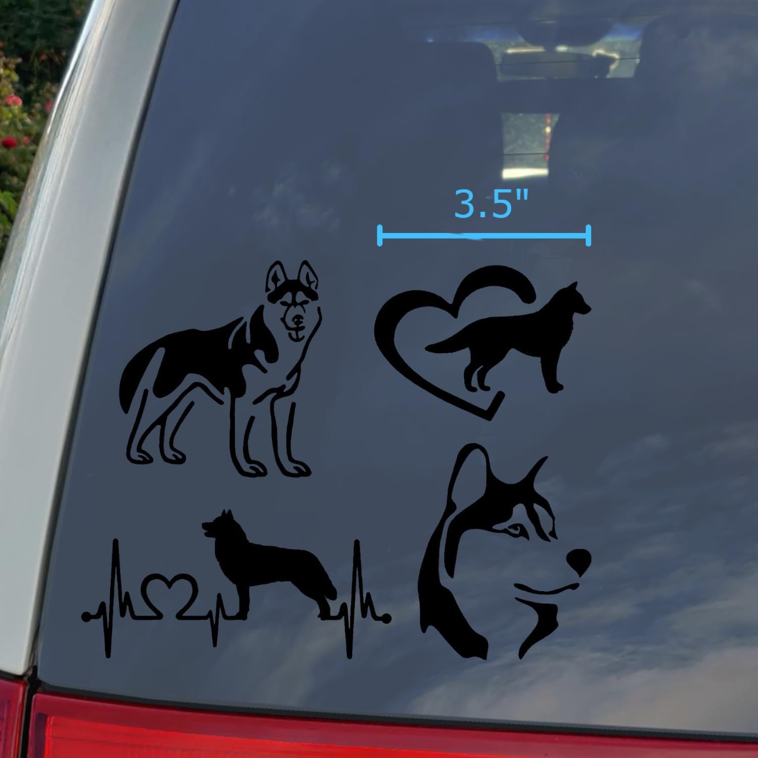 Amazon.com - Funny Husky Car Sticker, 3D Vinyl Waterproof Dog Auto ...