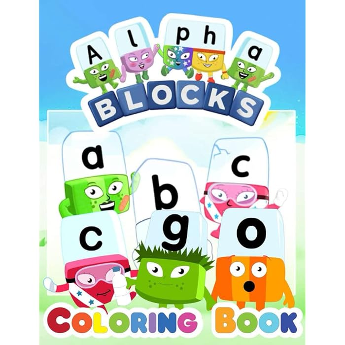 Buy Alphablocks Coloring Book: Creative Illustration Pages For Toddlers ...