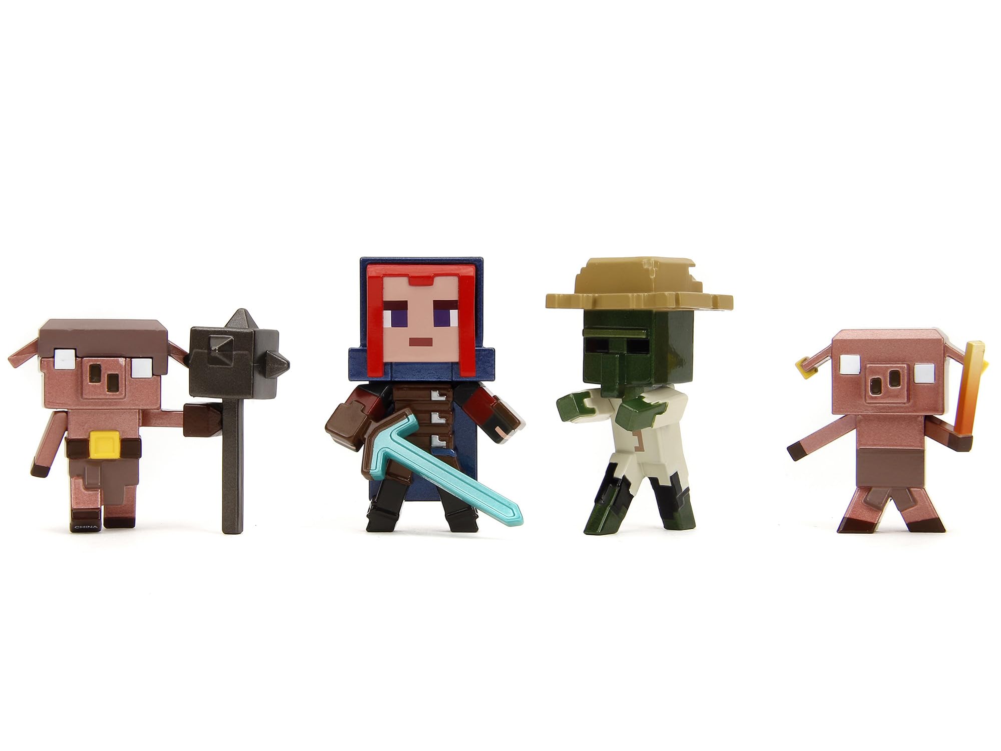 Amazon.com: Set of 4 Diecast Figures Minecraft Legends Video Game ...