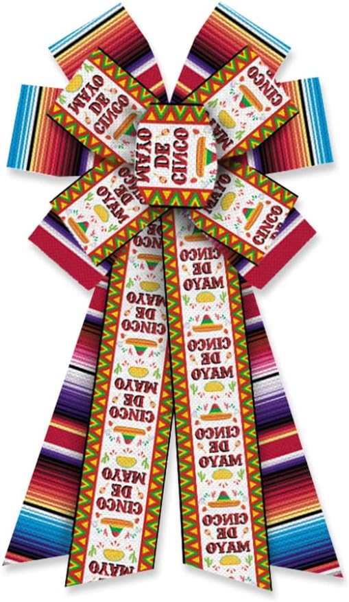 Amazon.com: Hying Large Mexican Fiesta Bows for Wreath, Mexican Fiesta ...
