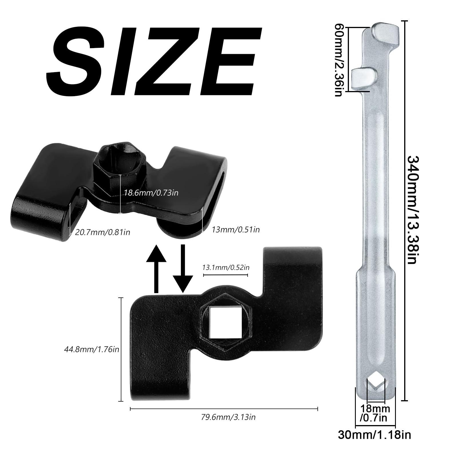 ZHANChen Extension Wrench 34 cm Extension for Keys Universal Extension ...