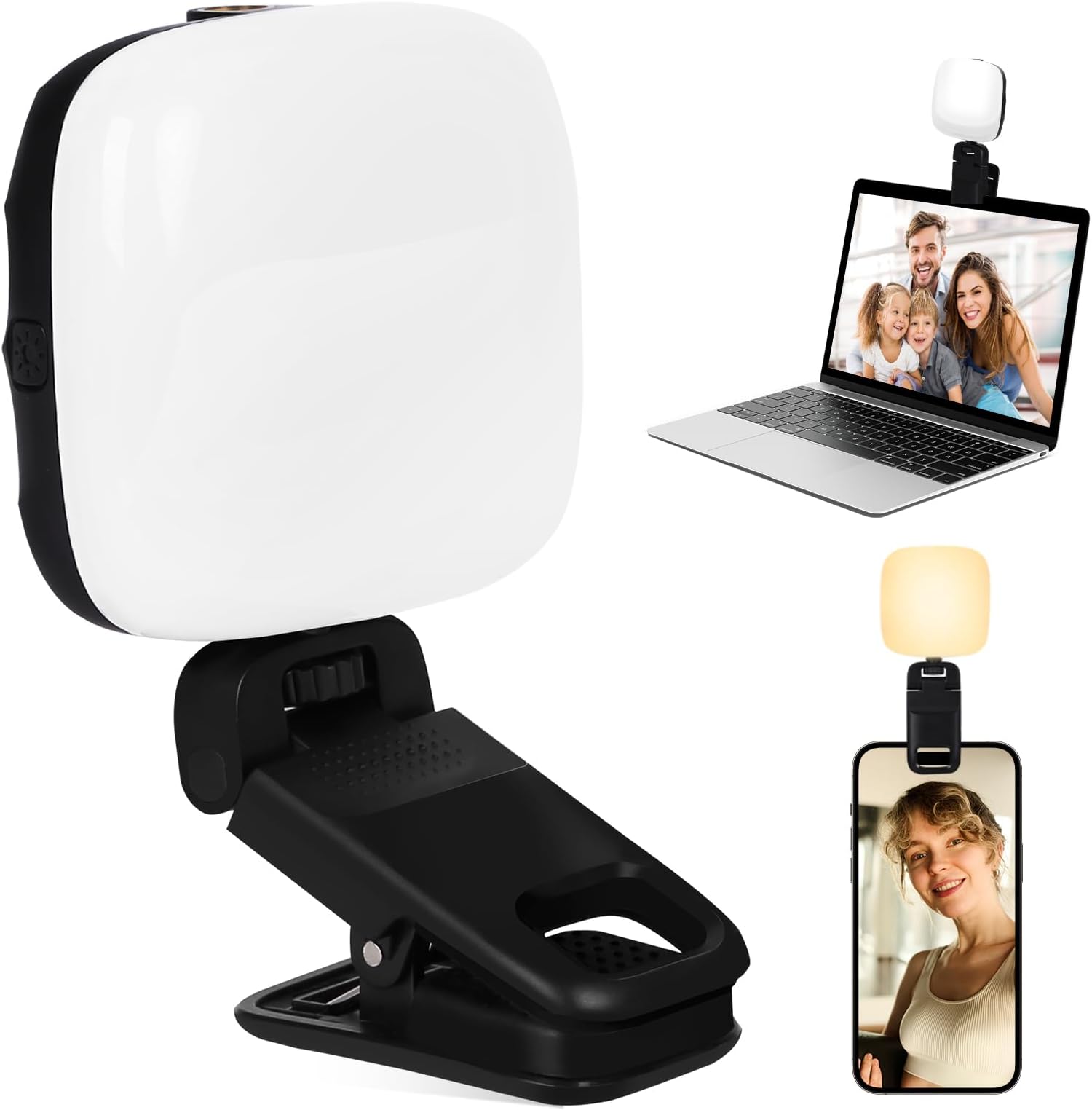 Amazon.com: Rechargeable Soft Selfie Light for Phone, Camera, Laptop, 4 ...