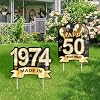 Amazon.com : 2Pcs 50th Birthday Yard Sign Decorations with Stakes ...