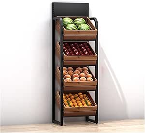 Amazon.com: Supermarket Large 4 Layer Snack Fruit Vegetable Display ...