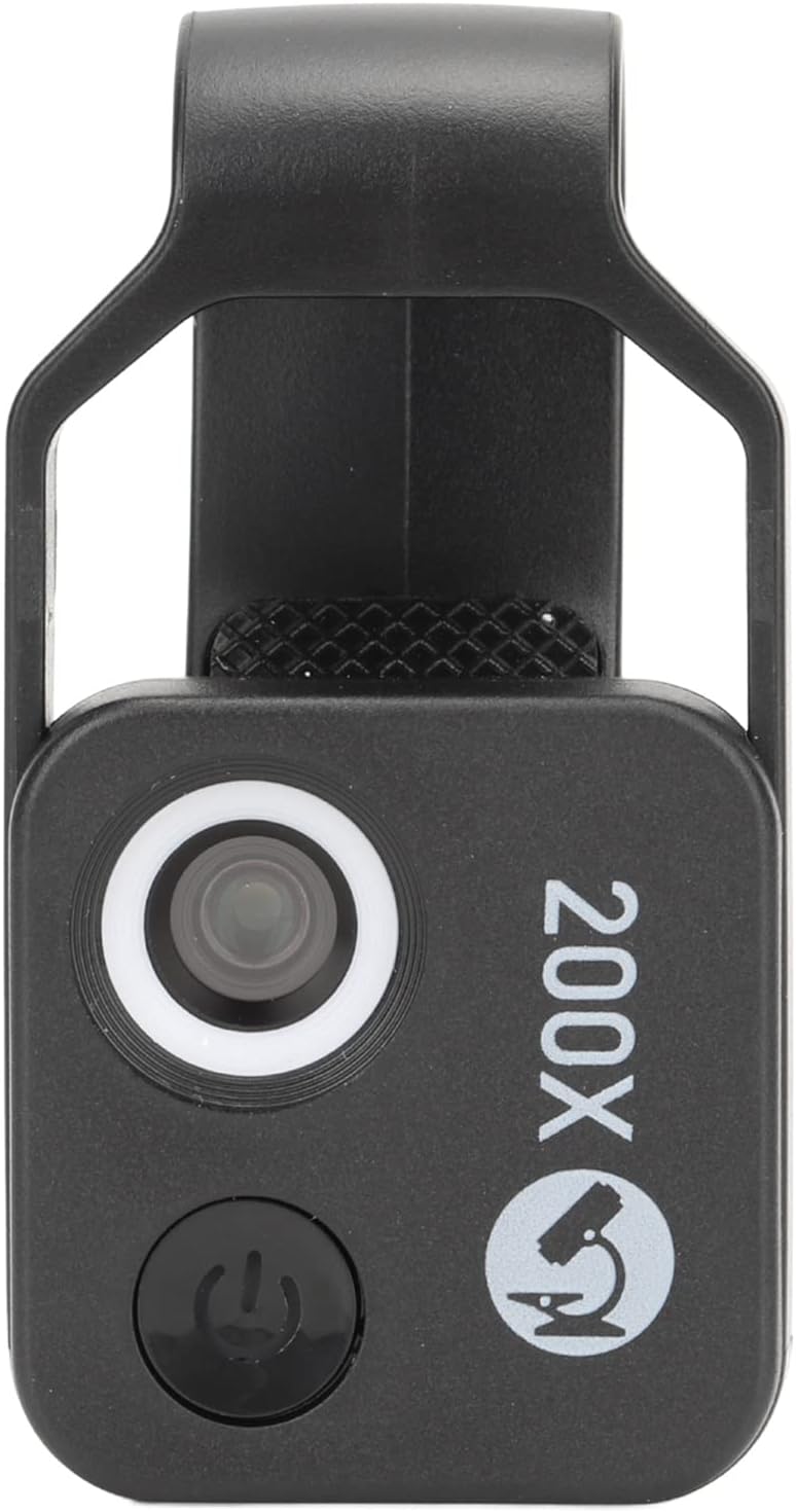 200X Phone Mini Pocket Microscope,Portable Microscope with LED Light ...