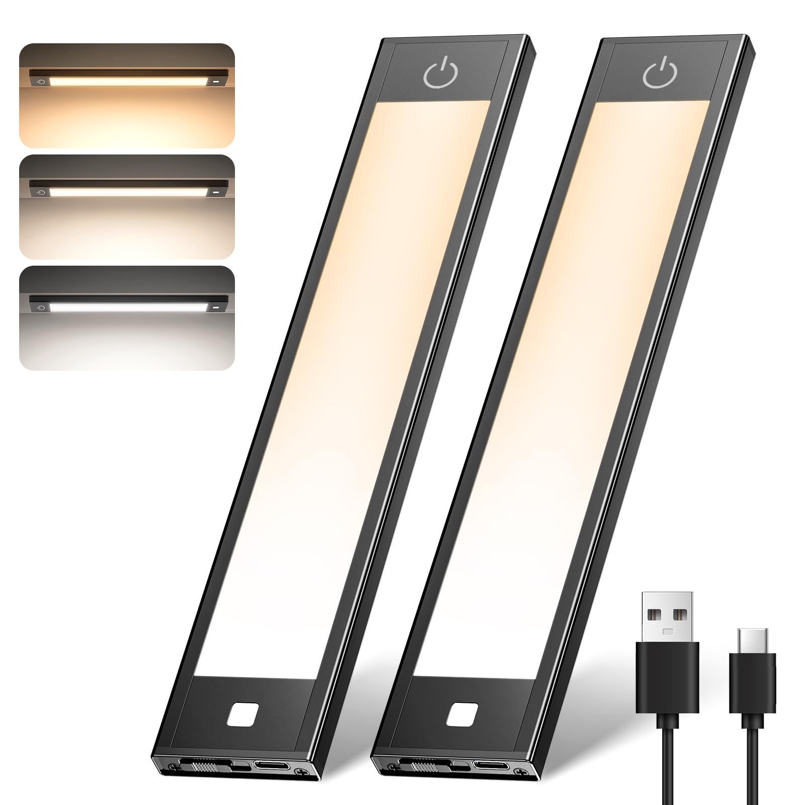 VST 72 LEDs Motion Sensor Lights Indoor 3 Color Temps, Dimmable Under ...