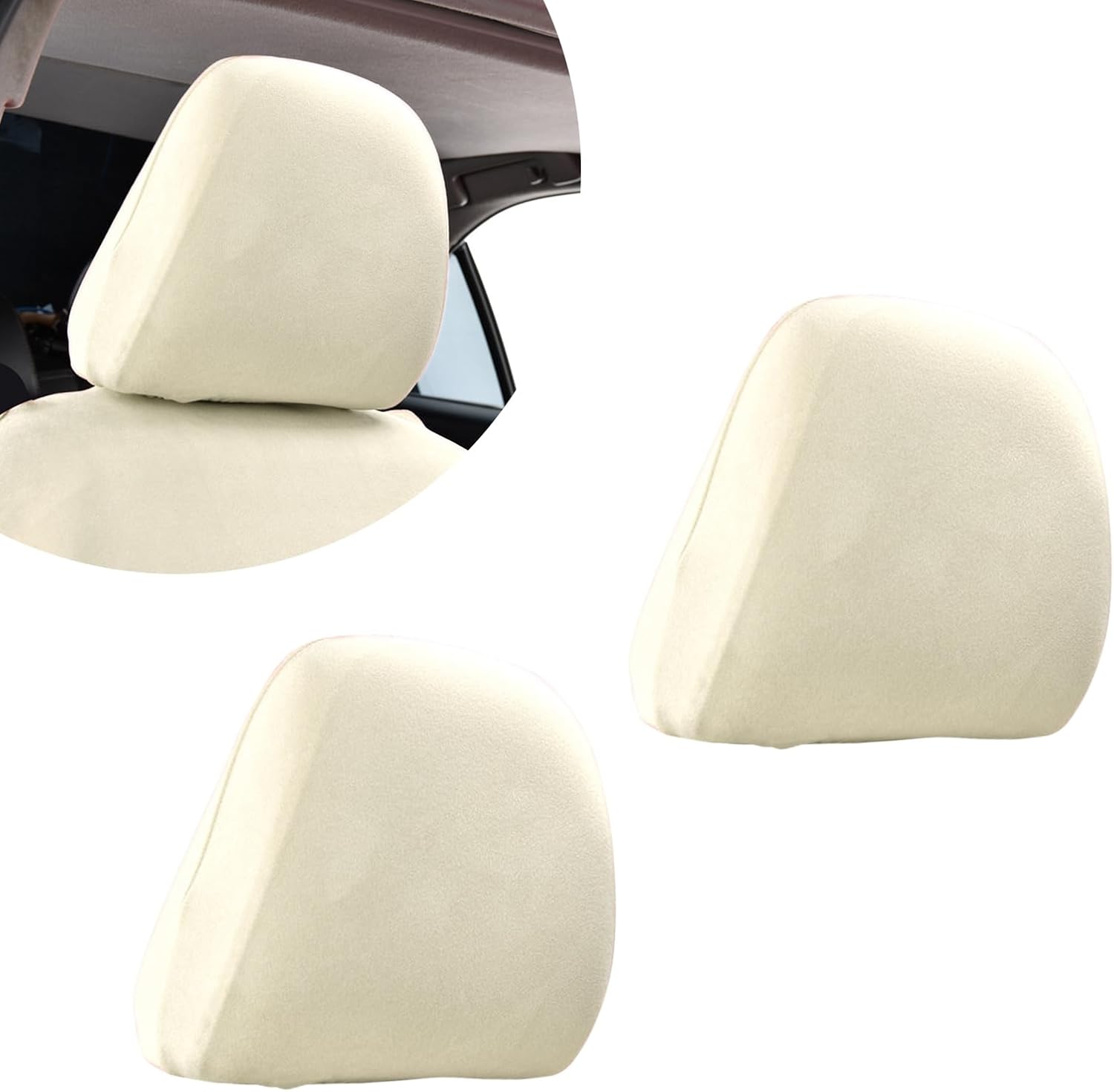 Amazon.com: dawfall Pack-2 Car Seat Headrest Cover, Reusable Flexible ...