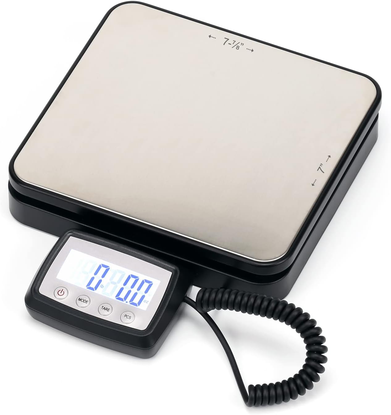 50 kg x 1 g (110 lb) Digital Postal Scale, Wide Stainless Steel ...