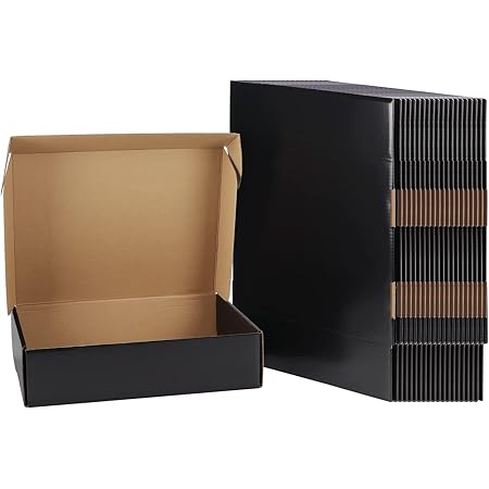 HORLIMER 20 Pack Shipping Boxes, 23x15.5x5cm (9x6x2 inches) Corrugated ...