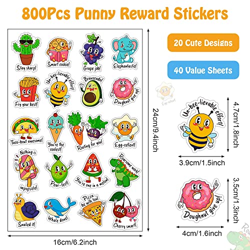 Snapklik.com : 800PCS Punny Teacher Sticker For Student, Motivational ...