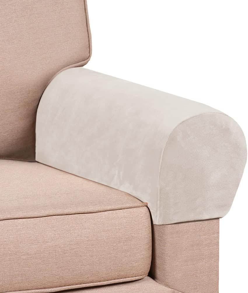 Amazon.com: Roytub Stretch Couch Arm Covers, Breathable Armrest Covers ...