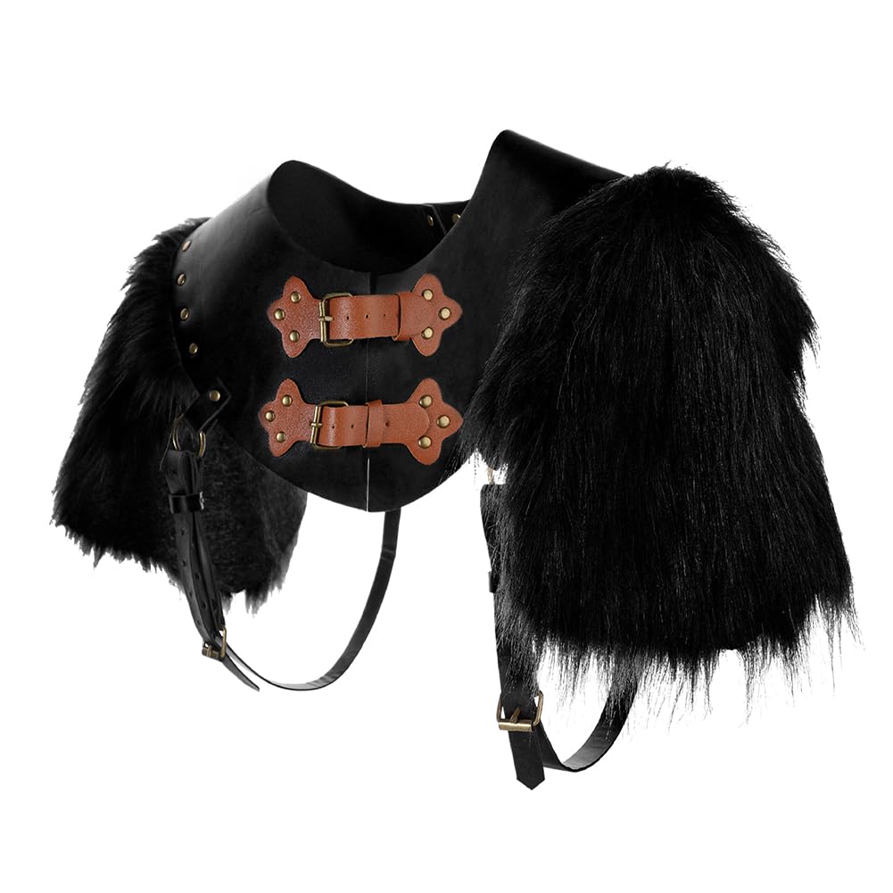 JNGUOSICN Faux Fur Shawl Wrap for Men Medieval Fur Cloak Cape Shoulder ...