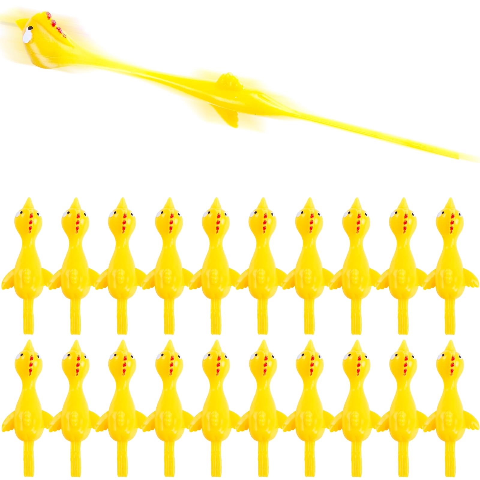 Amazon.com: POPLAY Flying Chicken Slingshot, 21PCS Flicking Rubber ...