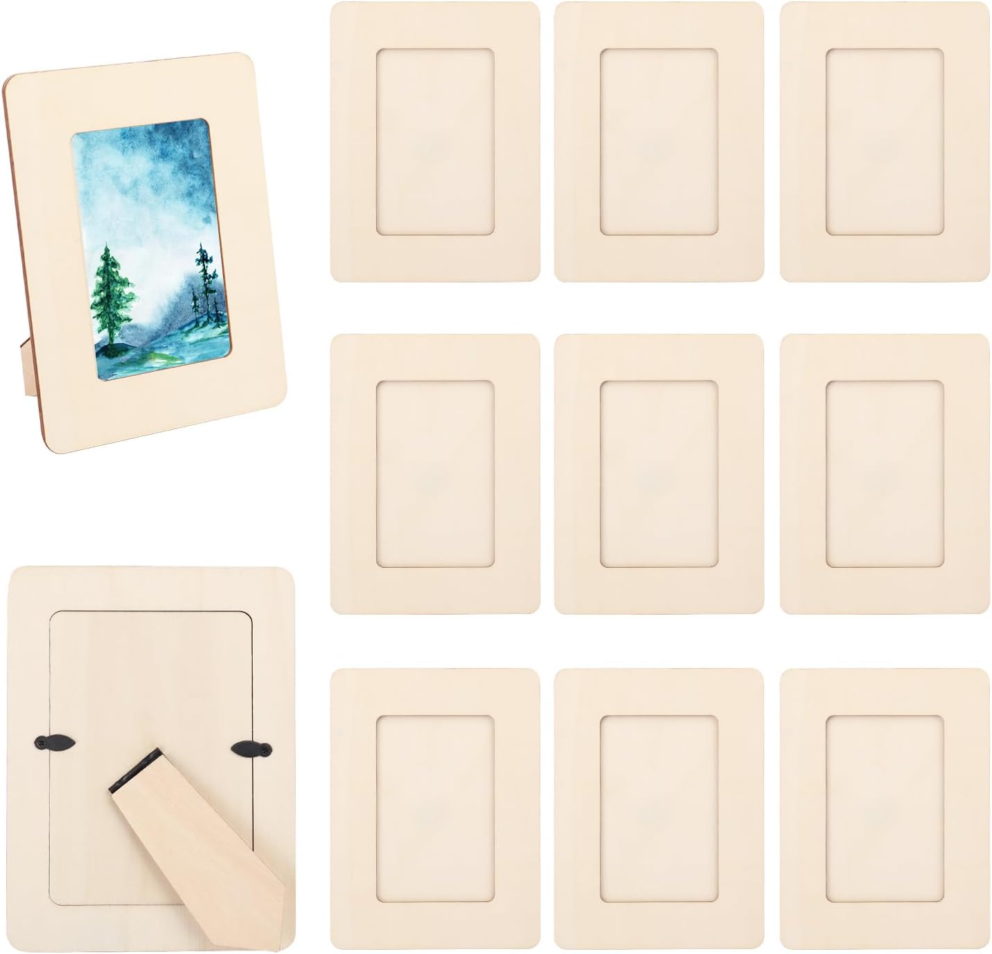 Amazon.com: ADKYSL 20PCS Wooden Picture Frames for Crafts, DIY Wood ...