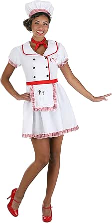 Amazon.com: Chef Chic Women's Culinary Costume - Dress with Gingham ...