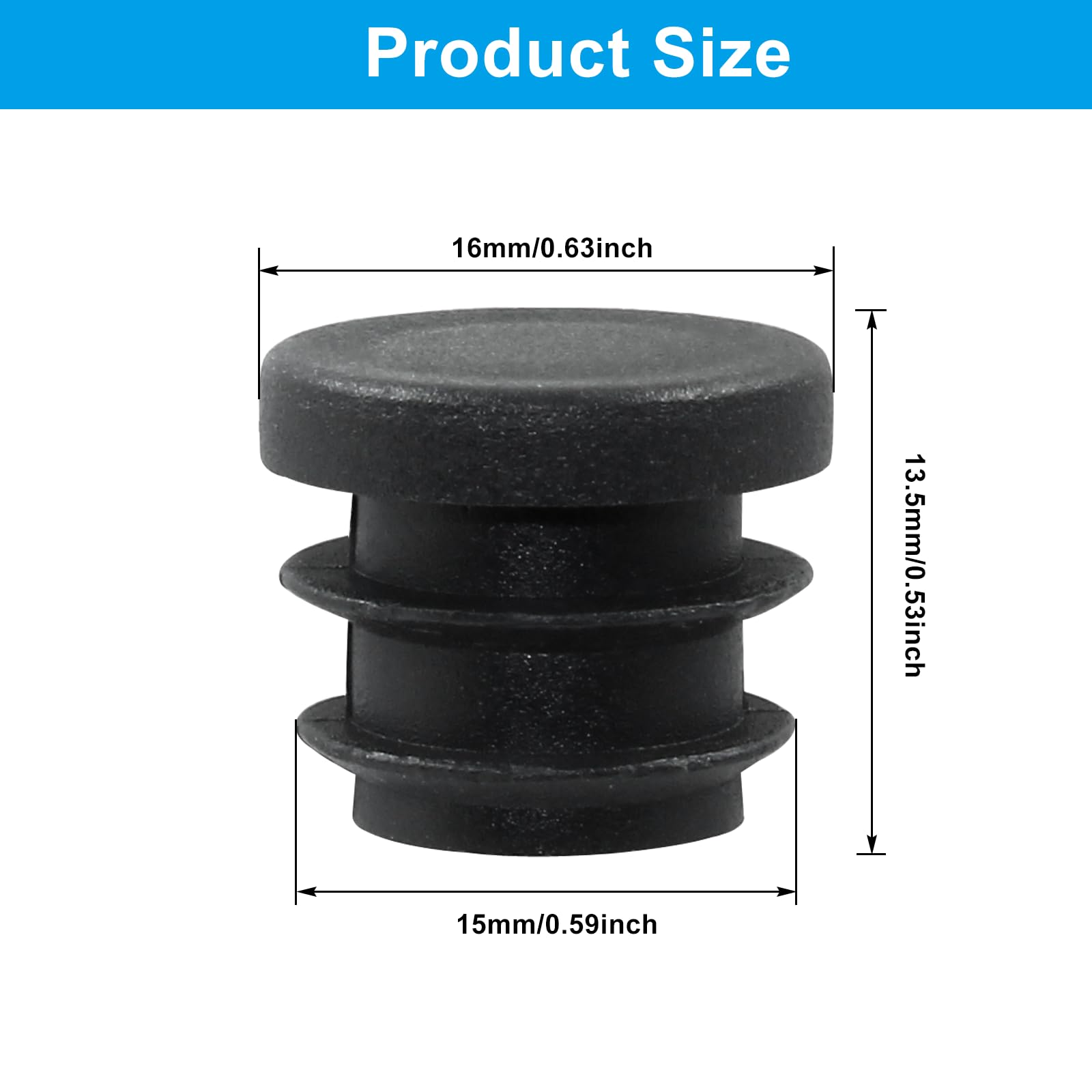 Snapklik.com : Kyuionty 40 Pack 5/8" Round Plastic Plug, Furniture Pipe ...