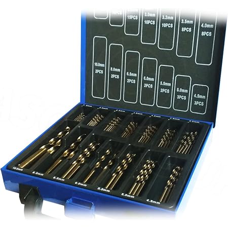99-teiliges Kobalt-Bohrer-Set HSS-Co/INOX HSS Metall - für Edelstahl ...