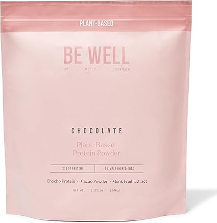 Amazon.com: Be Well By Kelly Chocolate Plant-Based Protein Powder ...