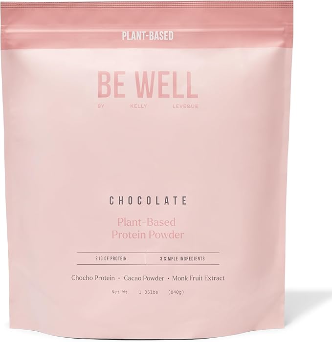 Amazon.com: Be Well By Kelly Chocolate Plant-Based Protein Powder ...