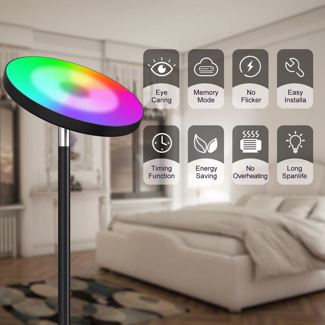 Snapklik.com : Floor Lamp,2700K-6500K Super Bright Floor Lamps For ...