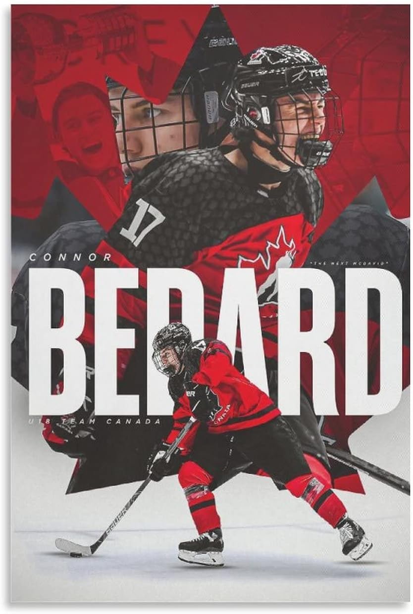 Connor Bedard Poster 1 Wall Art Canvas Print Poster Home Bathroom ...