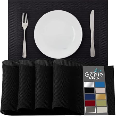 Amazon.com: More Décor Dining Table Placemats, Washable Heat-Resistant ...