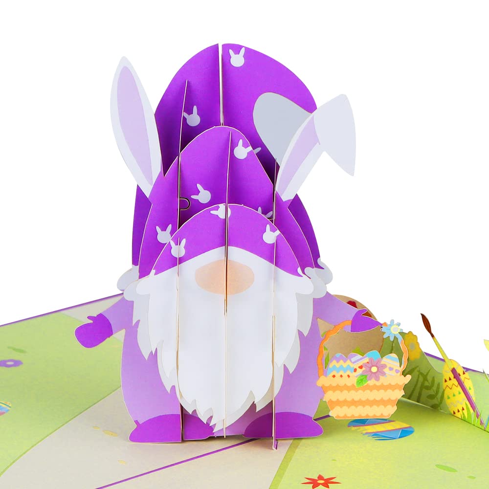 Amazon.com : D4DREAM Easter Gnome Basket Pop Up Card with Envelope 5" x ...